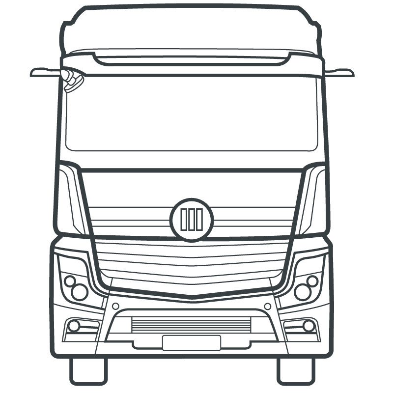 Truck Front View Drawing